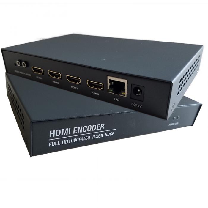 IPTV headend equipment 4 channel h264 h.265 encoder 4 in 1 ip video encoder live streaming ...